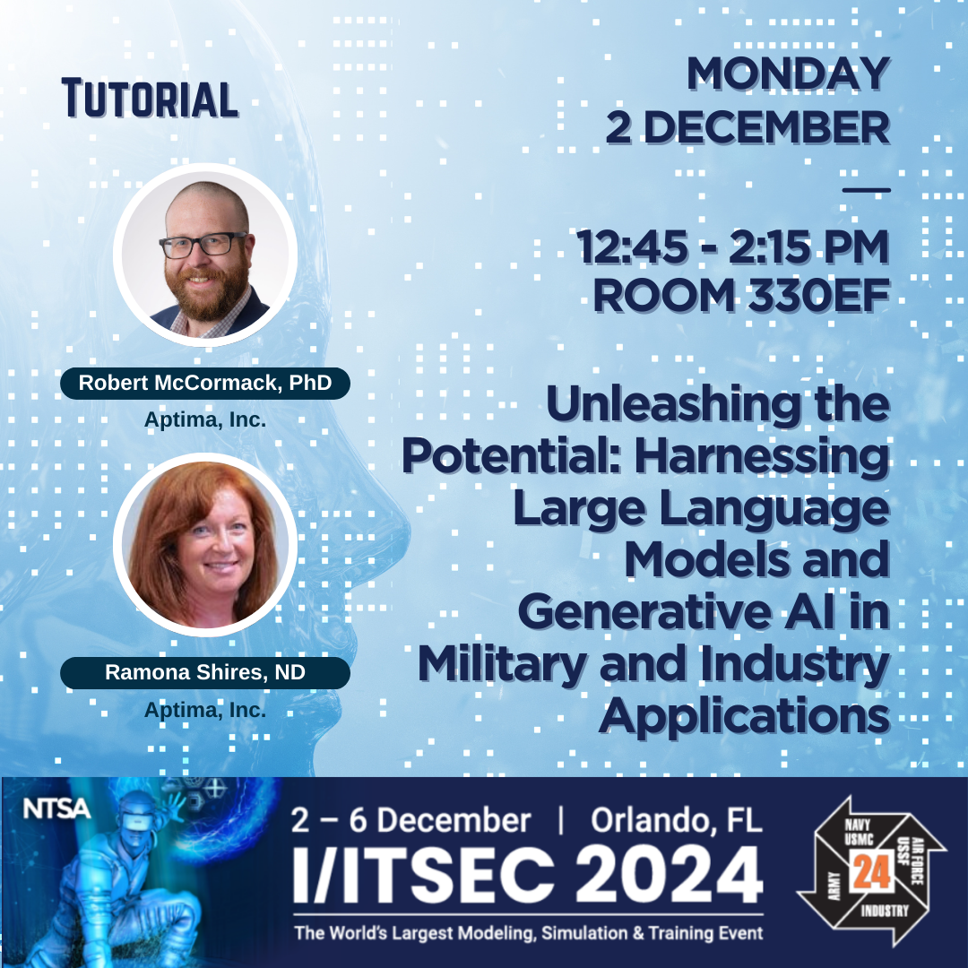 Aptima Special Events at I/ITSEC 2024 | Aptima